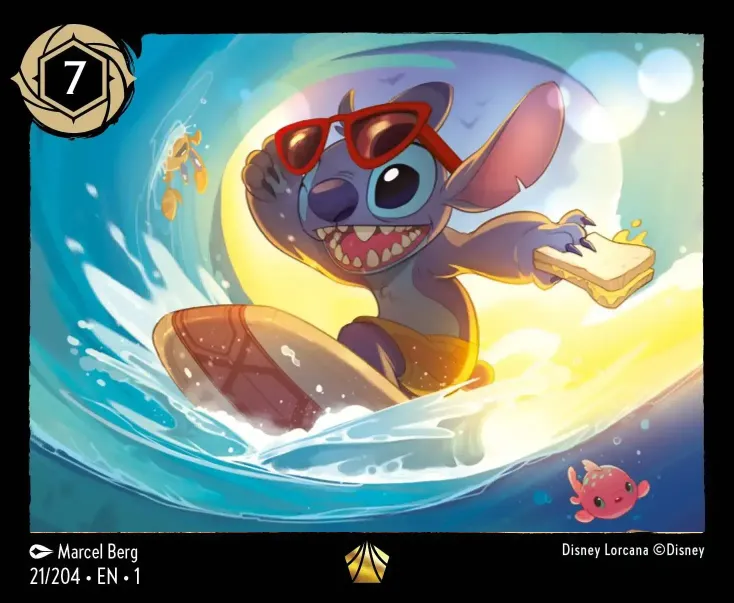 Stitch - Carefree Surfer | Disney Lorcana Card