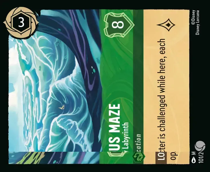 Perilous Maze - Watery Labyrinth | Disney Lorcana Card