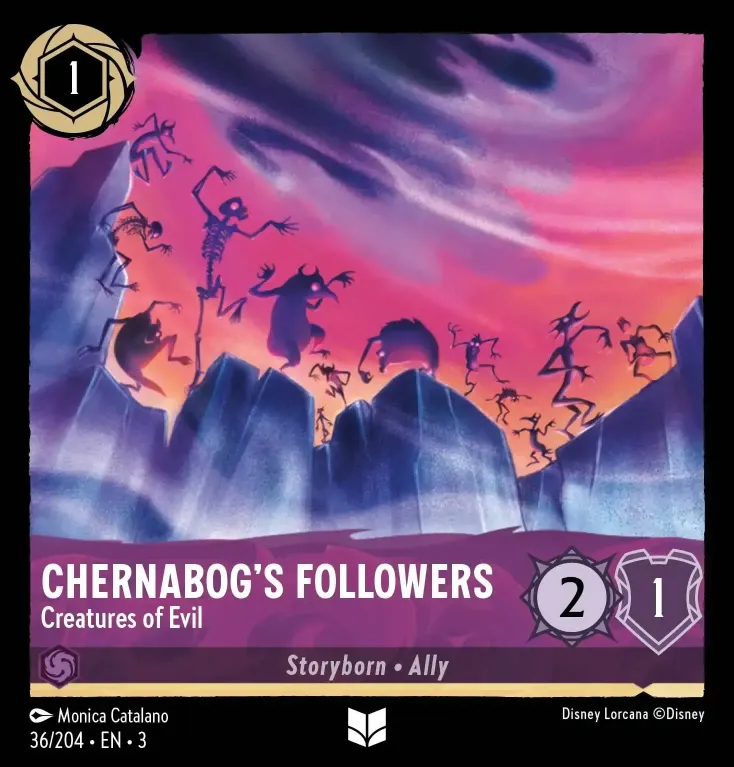 Chernabog's Followers - Creatures of Evil | Disney Lorcana Card