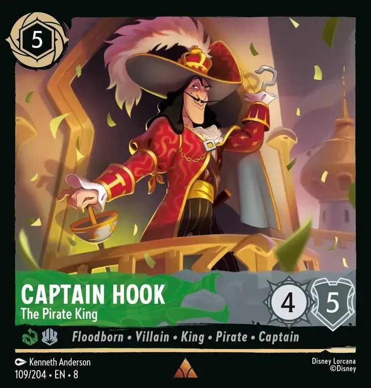 Captain Hook - The Pirate King | Disney Lorcana Card
